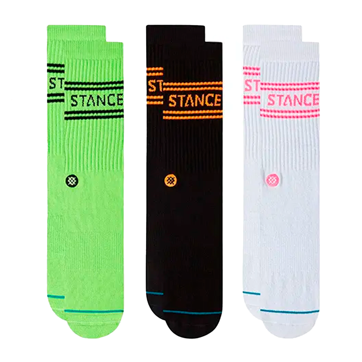 Stance Sock Men Basic Crew 3 Pack Voltage Green – Street Machine